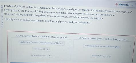 Solved Fructose 2 6 Bisphosphate Is A Regulator Of Both