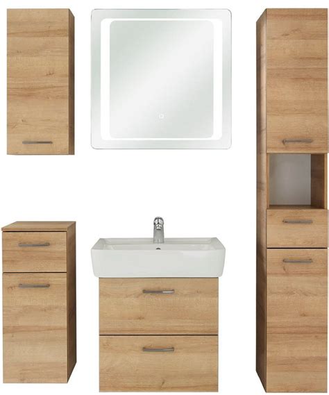 Saphir Badmöbel Set Quickset 919 5 Teilig Keramik Waschtisch Mit Led