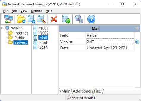 Network Password Manager Screenshots