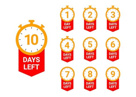Premium Vector Countdown Days Left Number With Timer Clock