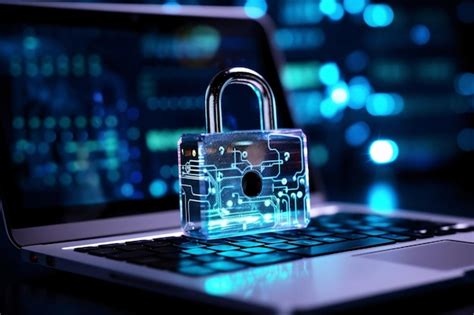 Premium AI Image Secure Your Digital World With A Padlock On Laptop