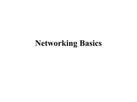 Networking Basics Ppt Computer Networking Computing