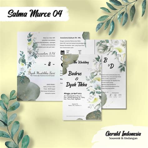 Jual UNDANGAN PERNIKAHAN AESTETIC UNDANGAN NIKAH ELEGAN UNDANGAN