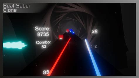 Beat Saber Clone Made In Unity Youtube