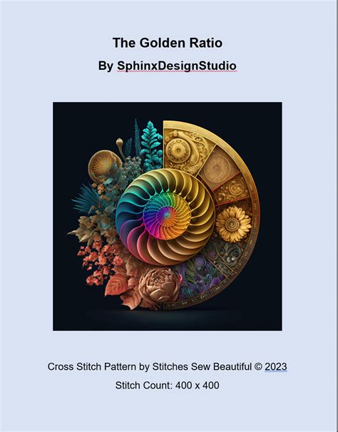 The Golden Ratio Cross Stitch Pattern By Sphinxdesignstudio Digital