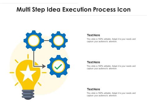 Multi Step Idea Execution Process Icon Presentation Graphics