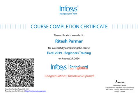 Infosys Excel Pdf