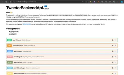 Kishan Vishwakarma On Linkedin 🌟 Introducing Tweeterbackendapi 110 🌟
