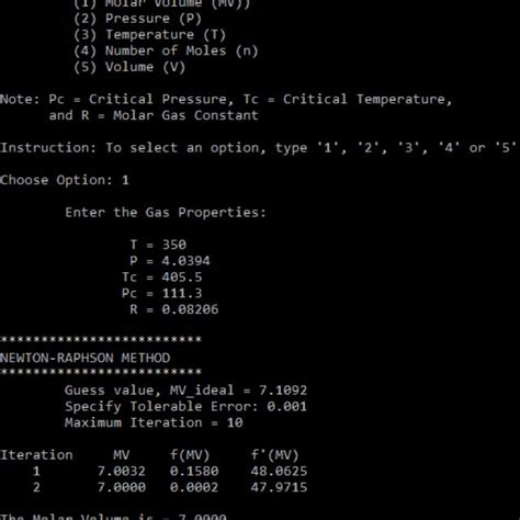 Molar Volume Determined After Choosing A Calculation Option In C Download Scientific Diagram