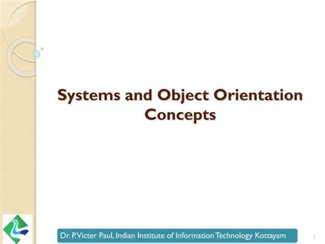 Ooad Systems And Object Orientation Concepts Ppt
