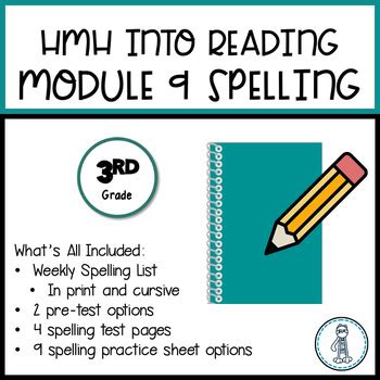 HMH Into Reading Spelling Module 9 3rd Grade By Jones In 3rd TPT