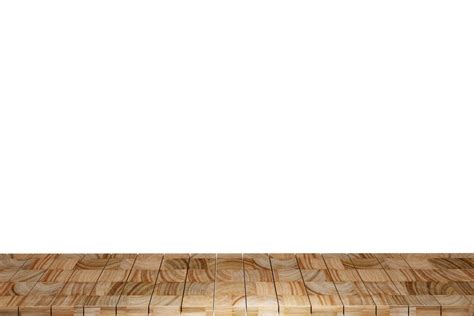 Wooden Table Wood Table Top Front View 3d Render Isolated 16589425 Png