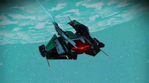 Light Blue And Emerald Green Sentinel Interceptor A Class With Wing Boosters And X