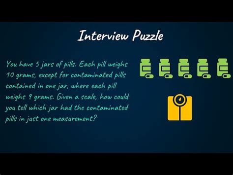 Interview Puzzle Contaminated Pills Logic First Tamil YouTube