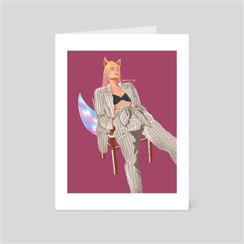 Ahri Kda League Of Legends An Art Card By Siobhan Liwanag Inprnt