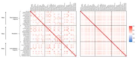 Posterior Mean Of The Correlation Matrices Estimated By The Structured