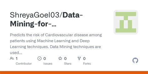 Github Shreyagoel03data Mining For Cardiovascular Disease Prediction