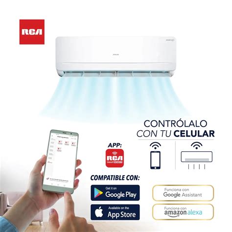 Aire Acondicionado Inverter Split Blanco De 18000 Btu Wifi Rca 28cm