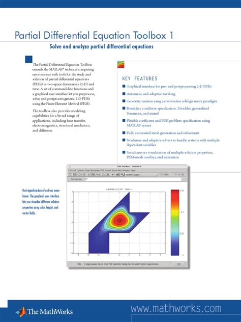 Pde Tool In Matlab Pdf Partial Differential Equation Finite