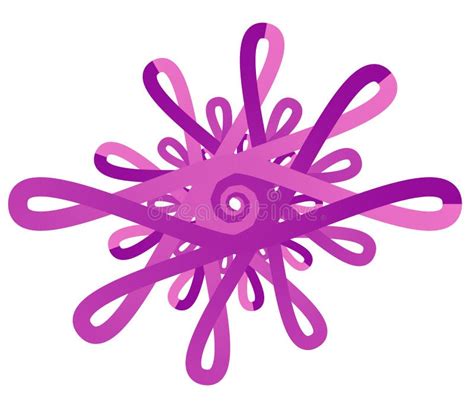 Organic Shape Design Element Random Curvy Curved Lines Intersecting Shape Stock Vector