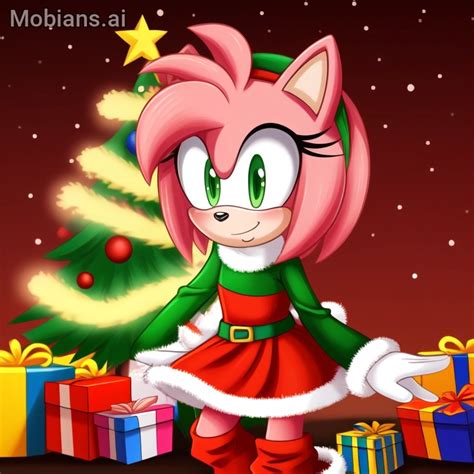 Amy Rose Christmas 2 By Lucario580 On Deviantart