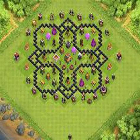 Clash Of Clans Town Hall Level 8 Hybrid Base