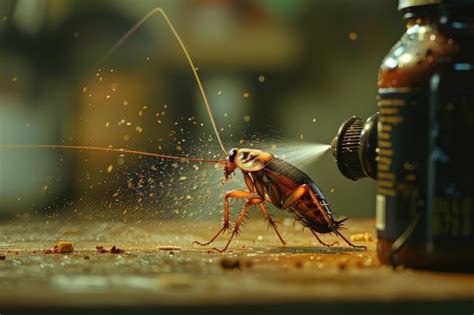 Premium Photo Close Up Of A Cockroach Spraying Water On Its Head