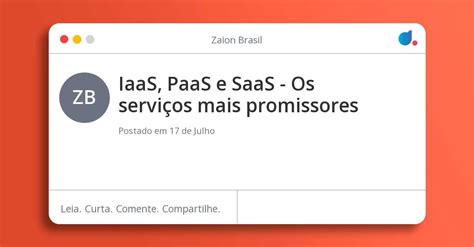 IaaS PaaS e SaaS Os serviços mais promissores