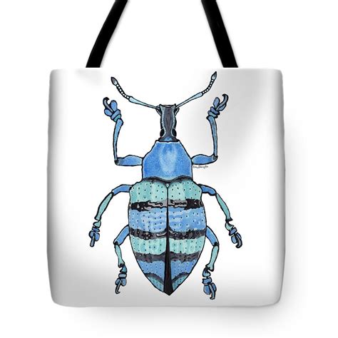 Upholstered Blue Weevil Tote Bag By Kate Levering Tote Bag Bags Blue