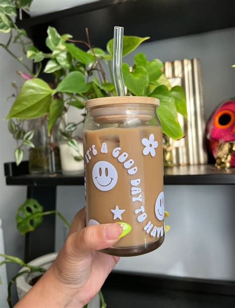 Inspirational Glass Cup Iced Coffee Cup Glass Cup Coffee Glass Iced
