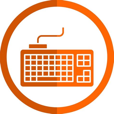 Keyboard Glyph Orange Circle Icon 41672506 Vector Art At Vecteezy