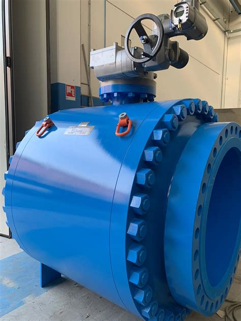 Ball Valves 44″ Class 600 Just Painted And Ready To Be Shipped To A