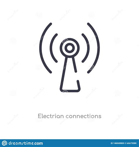 Outline Icon Isolated Line Vector Illustration From Electrian Connections Collection Editable