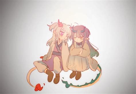 Nian And Dusk Arknights Drawn By Sifeizui Danbooru