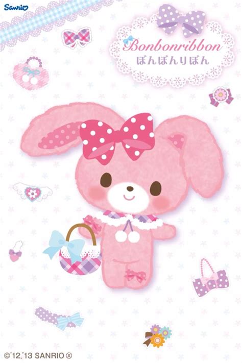 Bonbonribbon ♥ Sanrio ♥ ぼんぼんりぼん การ์ตูนน่ารัก วอลเปเปอร์ กระดาษ