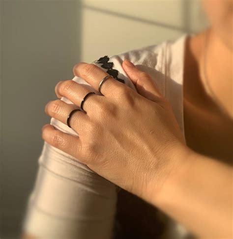 Asexual Ring Ace Ring Ultra Thin Black Rings Gothic Ring Etsy