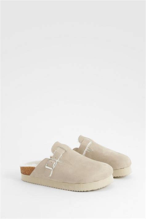 Platform Fur Lined Closed Toe Clogs Boohoo Ie