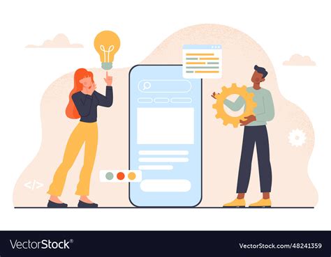 Mobile Application Development Concept Royalty Free Vector