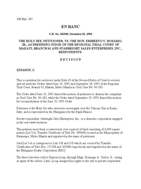 Holy See V Rosario Pdf Holy See Lawsuit