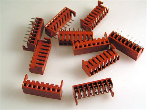 254mm 01 Pcb Sil Socket Header Ra Board Edge 2 Way 8 Way 10