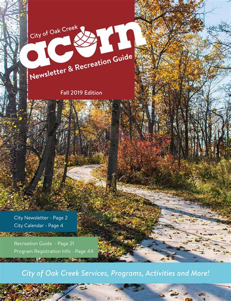 City Of Oak Creek Fall 2019 City Of Oak Creek Acorn Newsletter