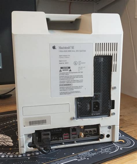Jammed New Pc In Old Macintosh Se Case Modded Case With 3d Printed
