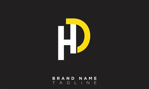 Hd Alfabeto Letras Iniciales Monograma Logo Dh H Y D 8208459 Vector En