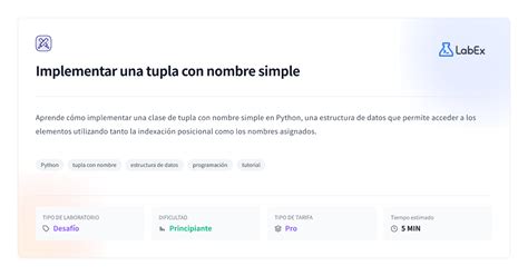 Implementar Una Tupla Con Nombre Simple Labex