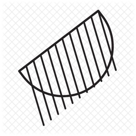 Semi Round Shape Icon Download In Colored Outline Style