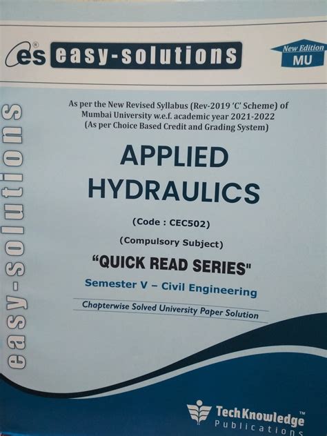 Easy Solutions Applied Hydraulics MU Bookwalas