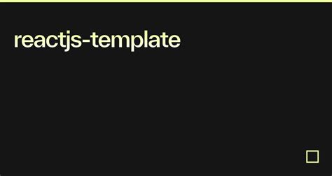 reactjs template codesandbox