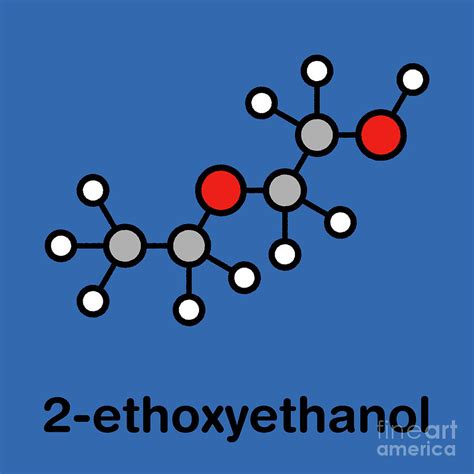 2 Ethoxyethanol Solvent Molecule Photograph By Molekuulscience Photo