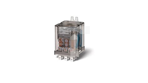 Przekaźnik przemysłowy 3P 10A 12V DC Faston 187 adapter z mocowaniem