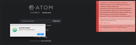 Check For Updates Doesnt Work On Mac · Issue 13804 · Atomatom